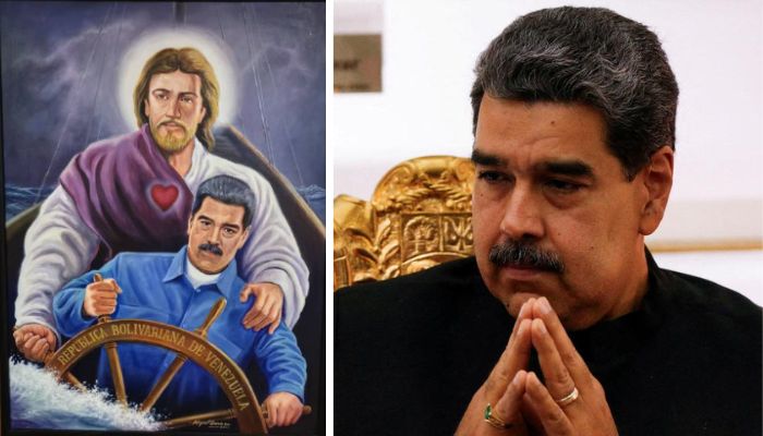 Nicolás Maduro exibe quadro em que aparece com Jesus e pede orações ...